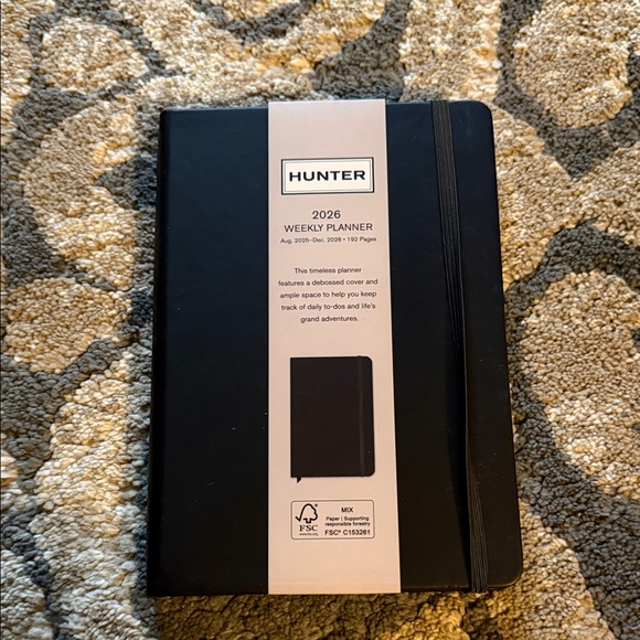 Hunter | Office | Hunter Black And Cream Patterned Notebook | Poshmark